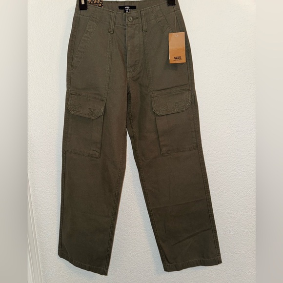 Vans | Bottoms | Nwt Vans Youth Green Cargo Pants Utility Style Size 8 ...